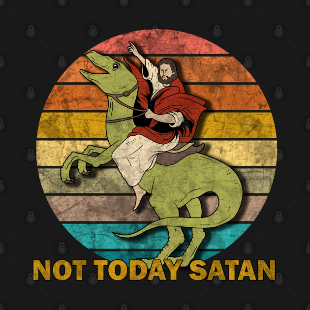 Jesus on a Raptor - Jesus Riding Dinosaur - T-Shirt | TeePublic