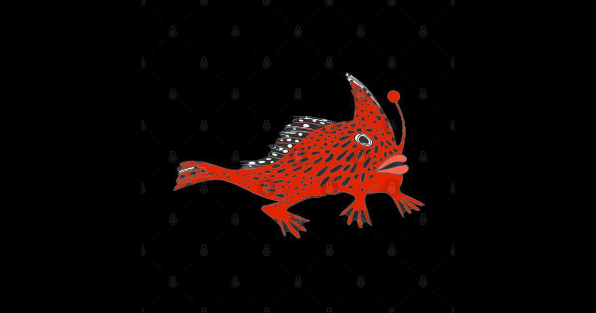 Red Spotted Handfish - Red Spotted Handfish - Sticker | TeePublic