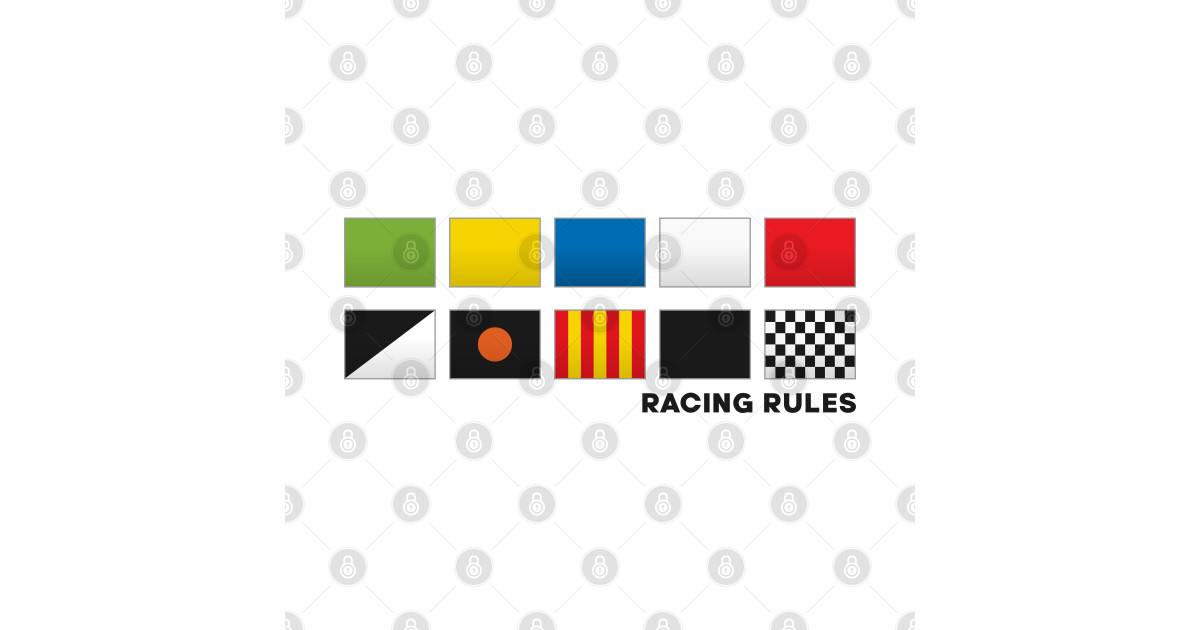 'Racing Rules' F1 Flag Motorsport Black Text Design - Formula 1 - T ...