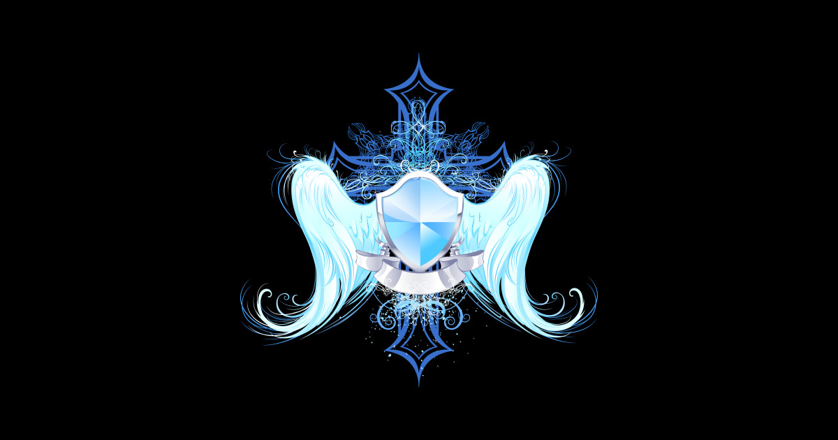 Angelic protection ( Silver Angel Shield with wings ) - Angelic ...