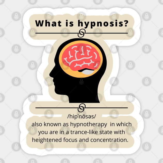 What is Hypnosis? - Hypnosis Hypnotherapy Deep Sleep - Sticker | TeePublic