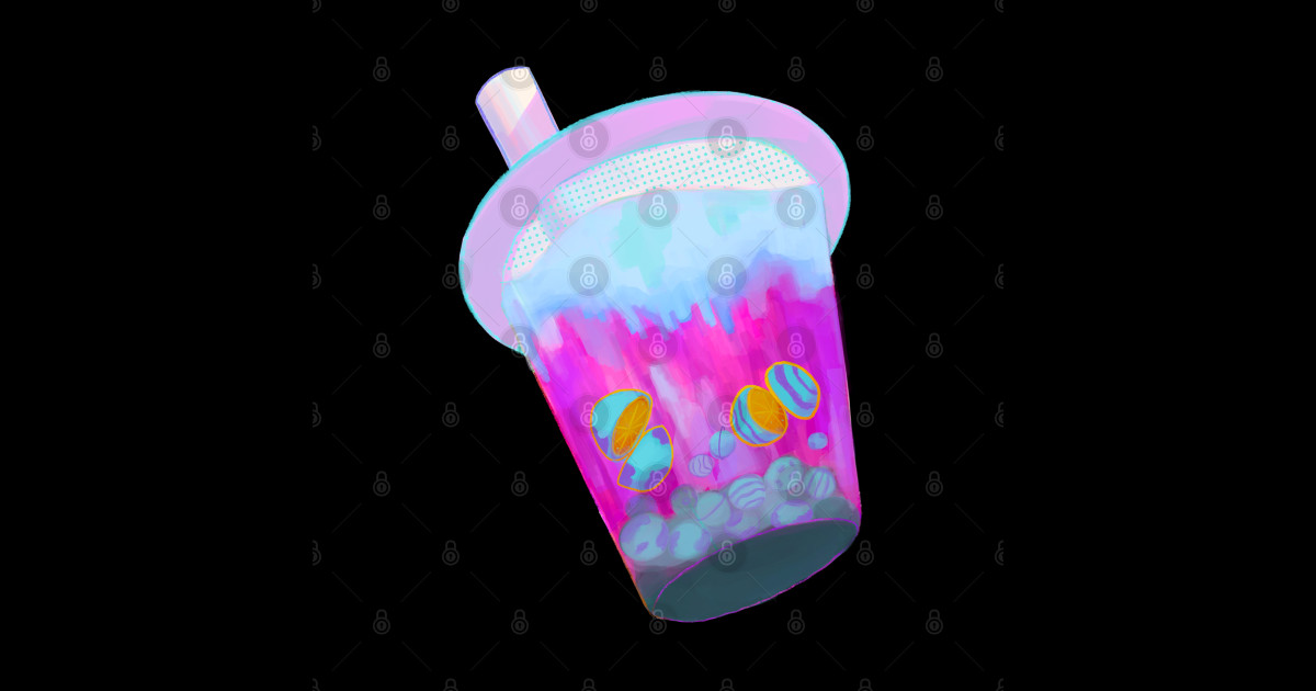 Space galactic, bubble tea, boba, fruit tea, pastel, aesthetic, kawaii ...