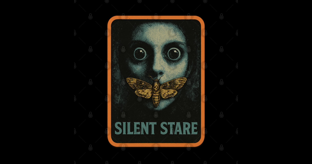 Silent Stare Horror Art - Horror Movie - Sticker | TeePublic