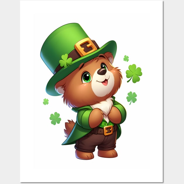 Cute Irish Leprechaun Bear Kawaii - Irish Leprechaun Bear - Posters and ...