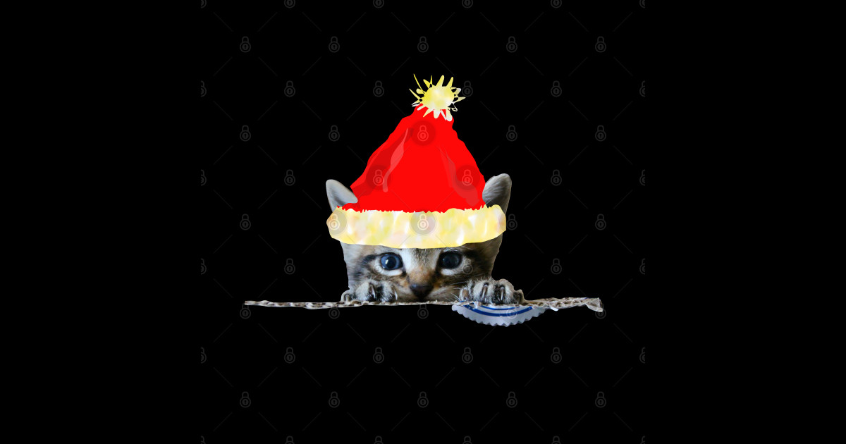 Funny Christmas Cat meme - Cute Kitten - Sticker | TeePublic