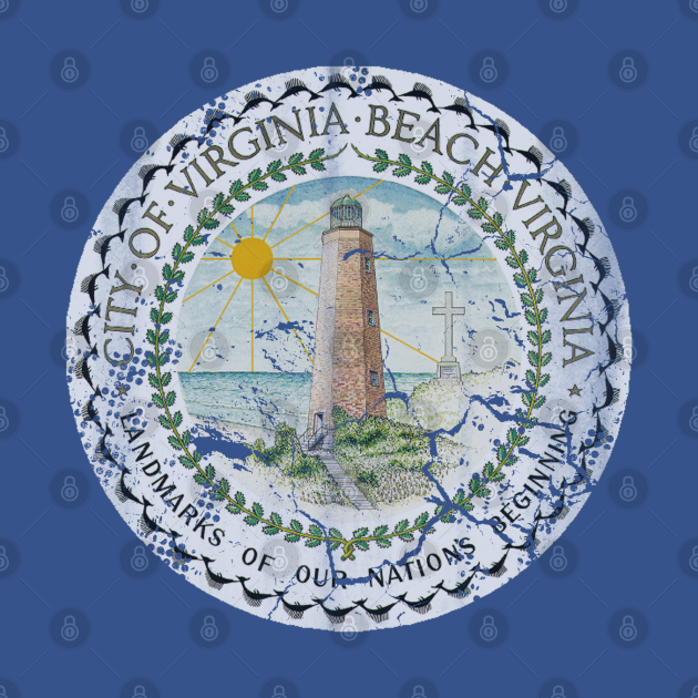 Virginia Beach Flag Vintage Fade - Virginia Beach - T-Shirt | TeePublic