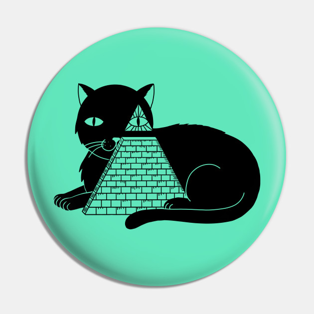 cat illuminati - Cats - Pin | TeePublic