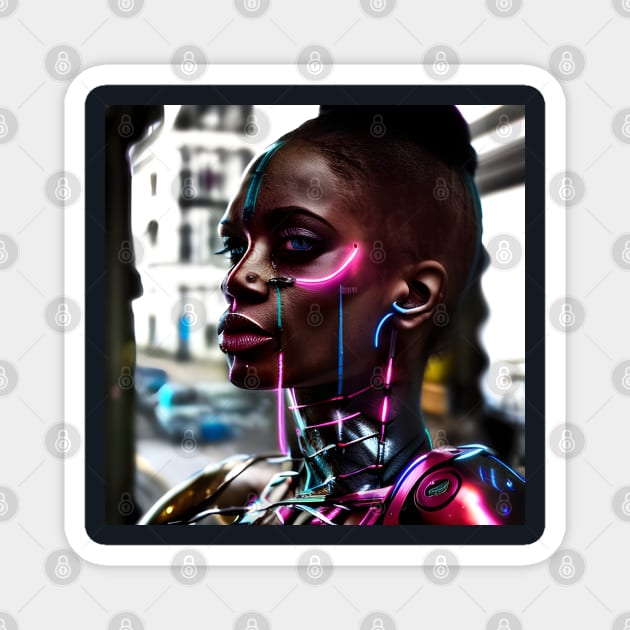 Cyberpunk Hotties (22) - Beautiful Sci fi Women - Cyberpunk - Magnet ...