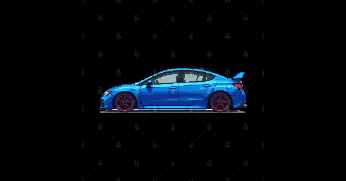 Pixel Subaru WRX - Cars Gift - Sticker | TeePublic