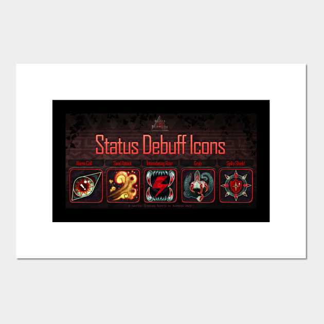 Afflicted Debuff Icons - Debuff Icons - Posters and Art Prints | TeePublic