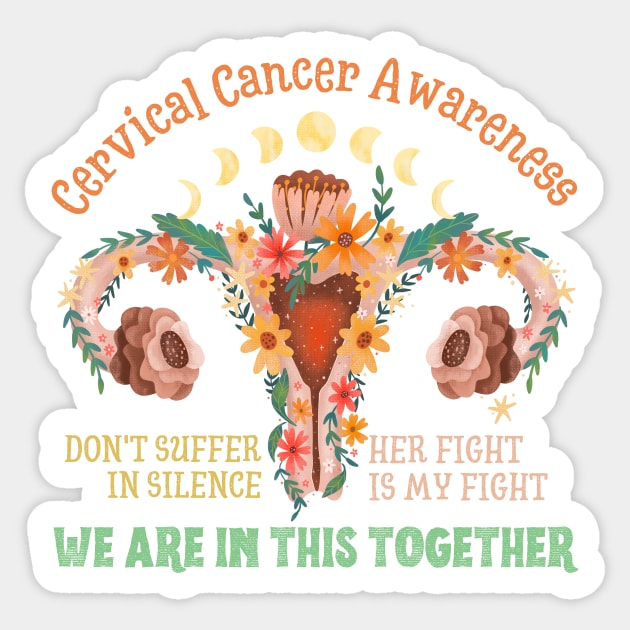 Cervical Cancer Awareness - Cervical Cancer Awareness - Sticker | TeePublic