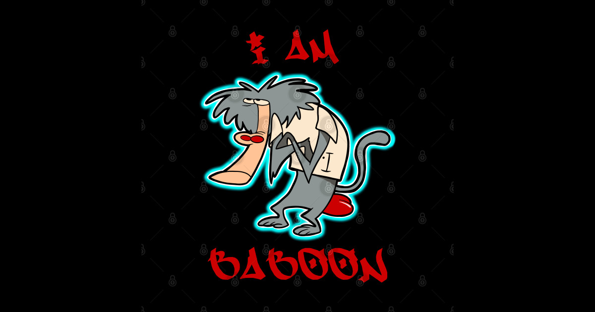 I am Baboon - Cow And Chicken - Sticker | TeePublic