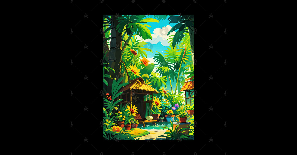 Nipa Hut Spa - Gardem - Sticker | TeePublic