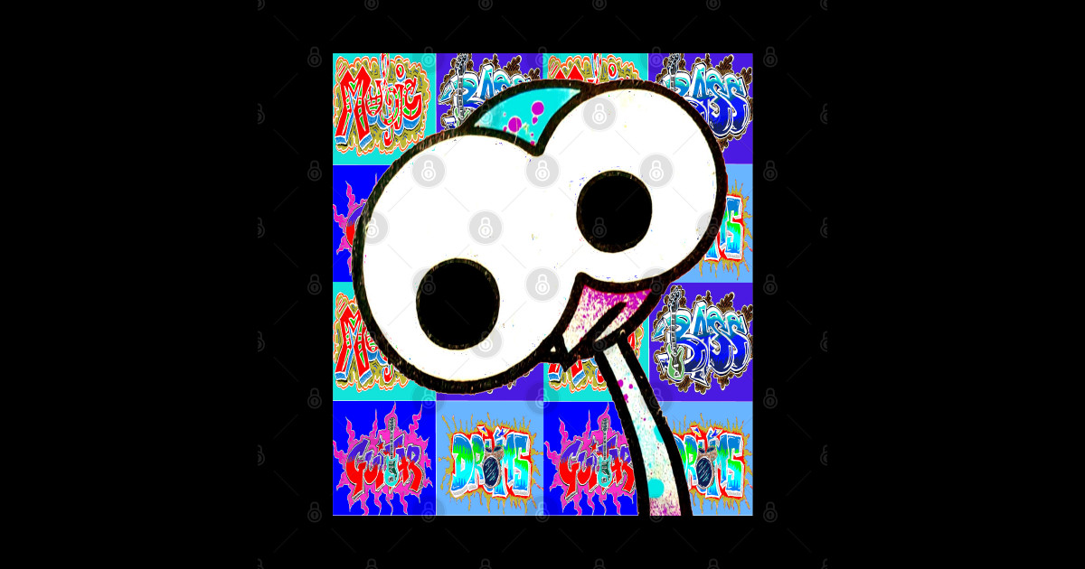 EMU GRAFFITI MUSIC BASS GUITAR DRUMS - Emu - Sticker | TeePublic