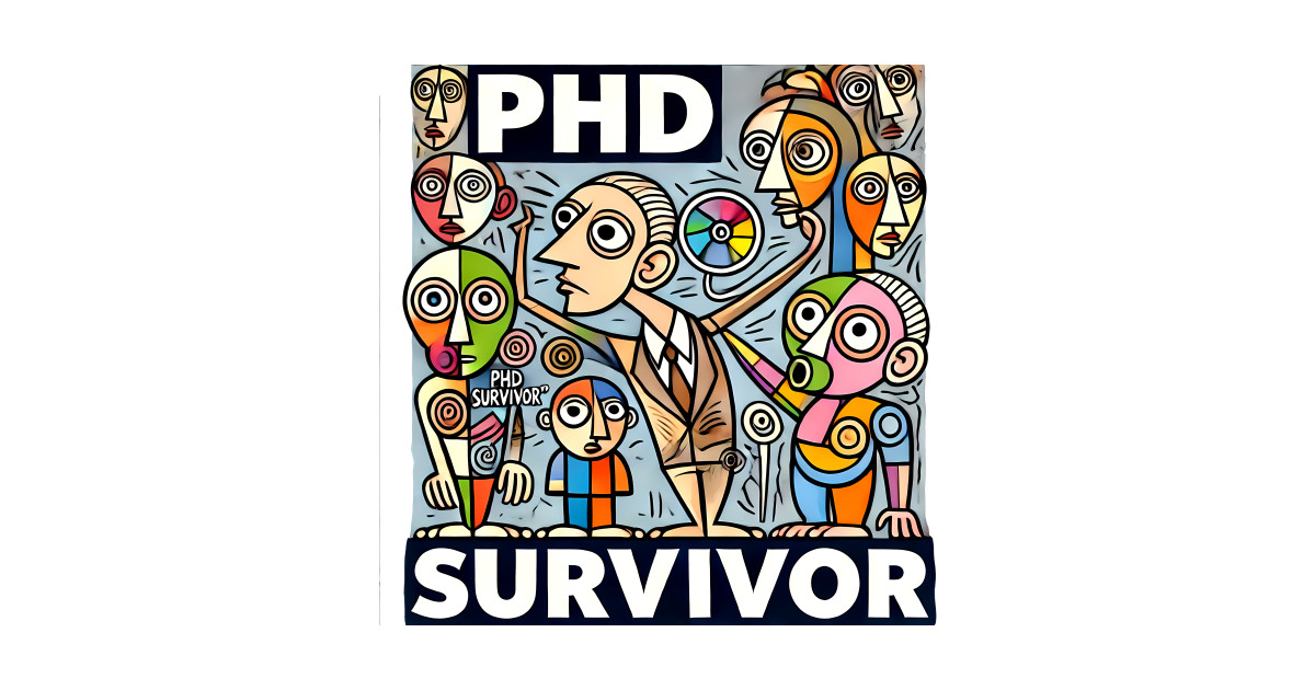 PhD Survivor Cubism Art – The Ultimate Academic Trophy - Phd Graduation ...