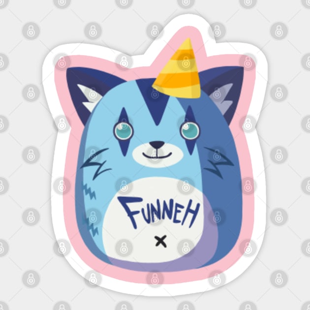 Funneh Blue Squishie - Funneh - Sticker | TeePublic