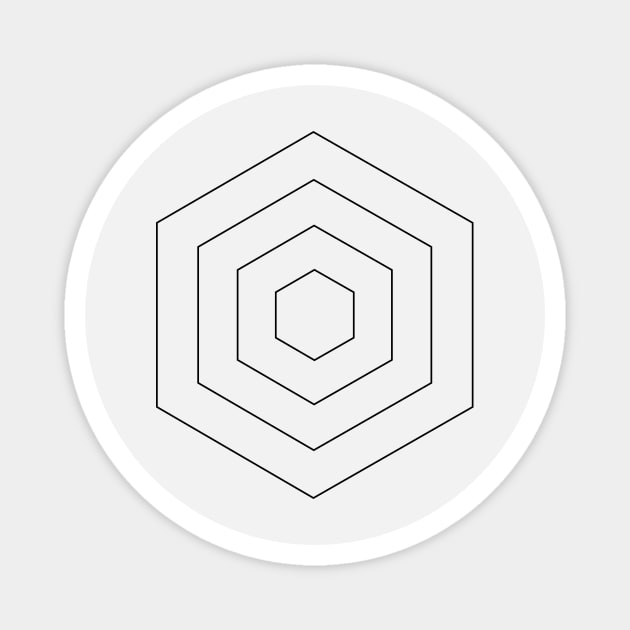 Hexagon, sacred geometry - Cube - Magnet | TeePublic