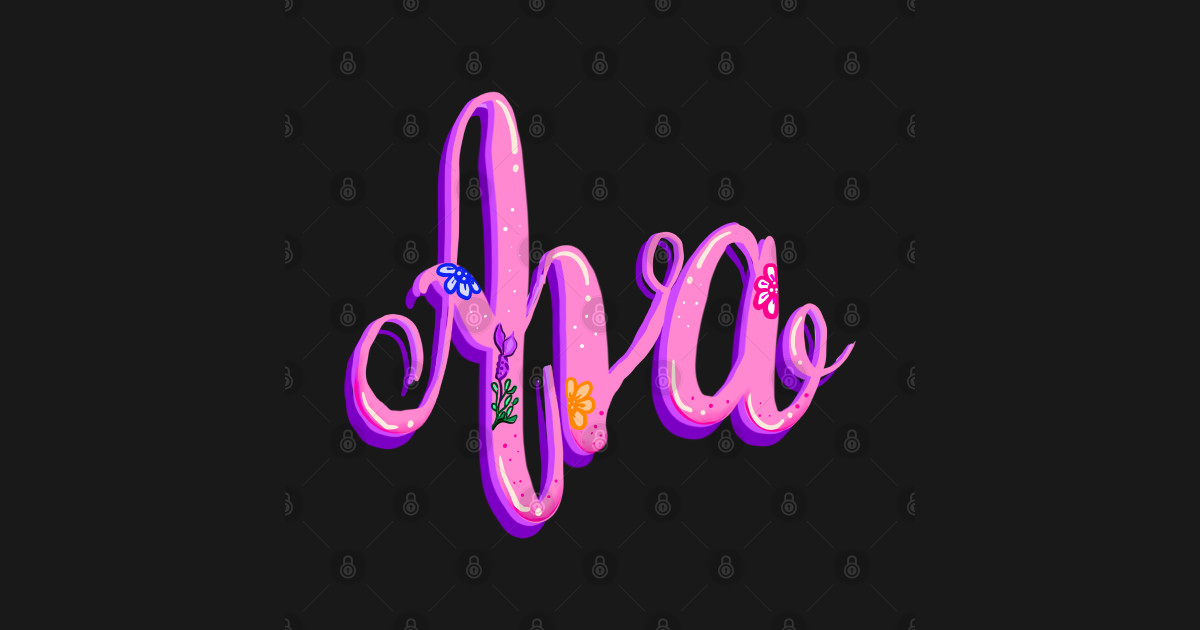 Ava cursive lettering The top 10 best Personalized Custom Name gift ...