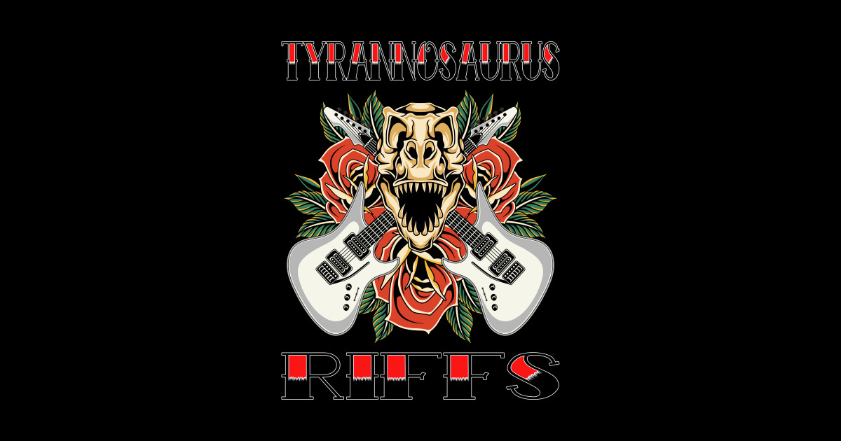 Logo with Script (Front) - Guitar - Sticker | TeePublic