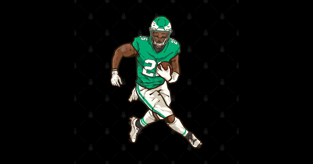 Saquon Barkley Running Cartoon - Saquon Barkley - Posters and Art ...