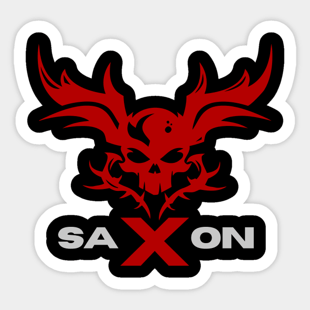 vintage saxon skull - Saxon - Sticker | TeePublic