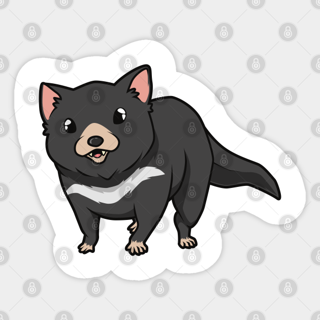 Kawaii Tasmanian devil - Kawaii Tasmanian Devil - Sticker | TeePublic