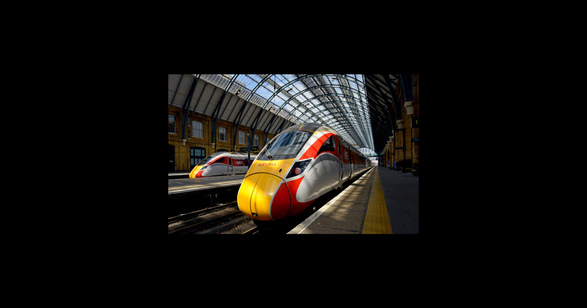LNER Azuma at Kings Cross - Azuma - Sticker | TeePublic