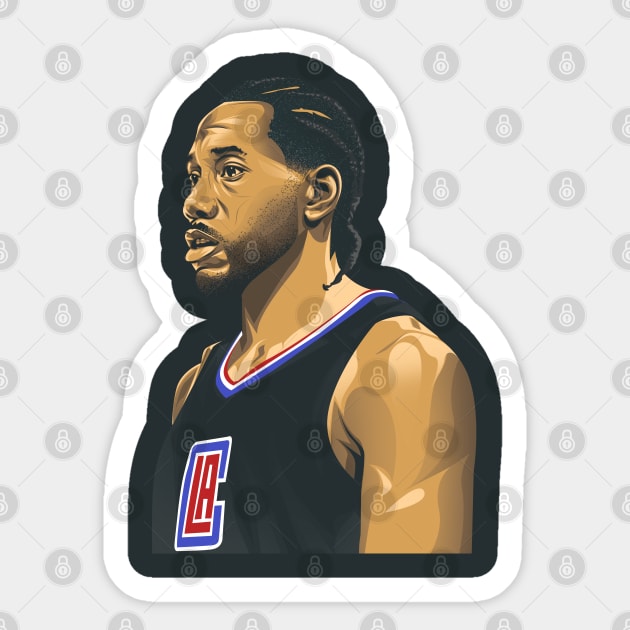 Kawhi Leonard Vector Tees - The Klaw Fun Guy - Sticker | TeePublic