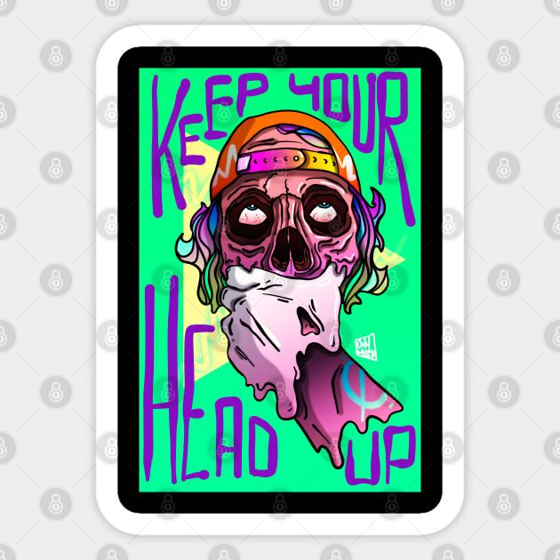 HEAD UP - Trippy - Sticker | TeePublic