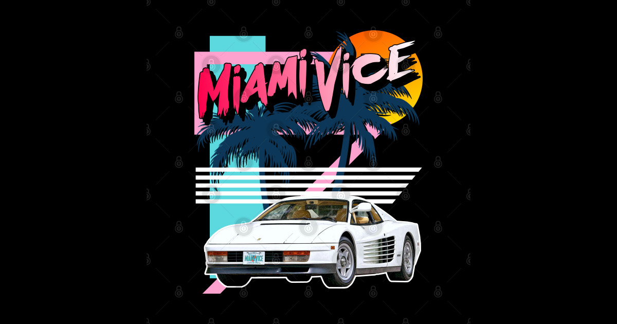Retro Miami Vice 80s Tribute - Miami Vice - Magnet | TeePublic