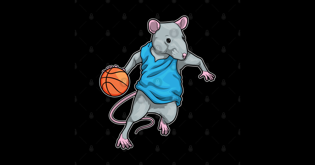 Rat Basketball player Basketball - Basketball - Sticker | TeePublic