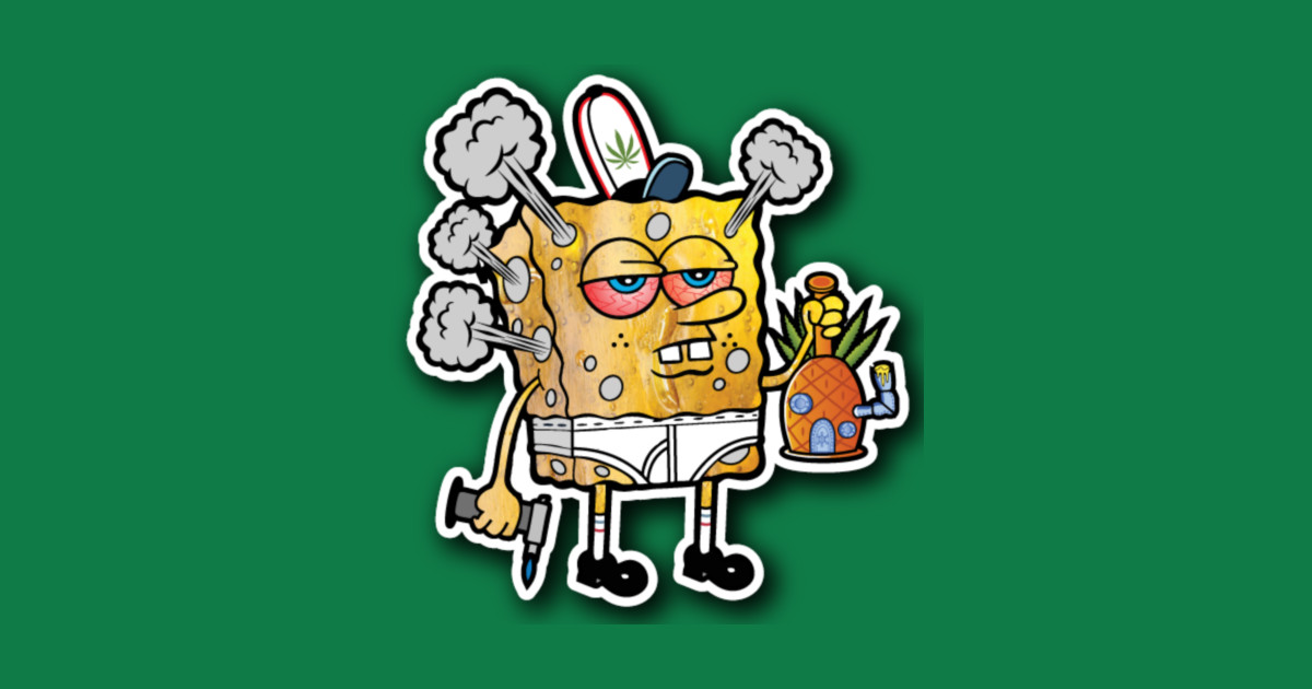 SpongeBob is stoned !!! - Stone - T-Shirt | TeePublic