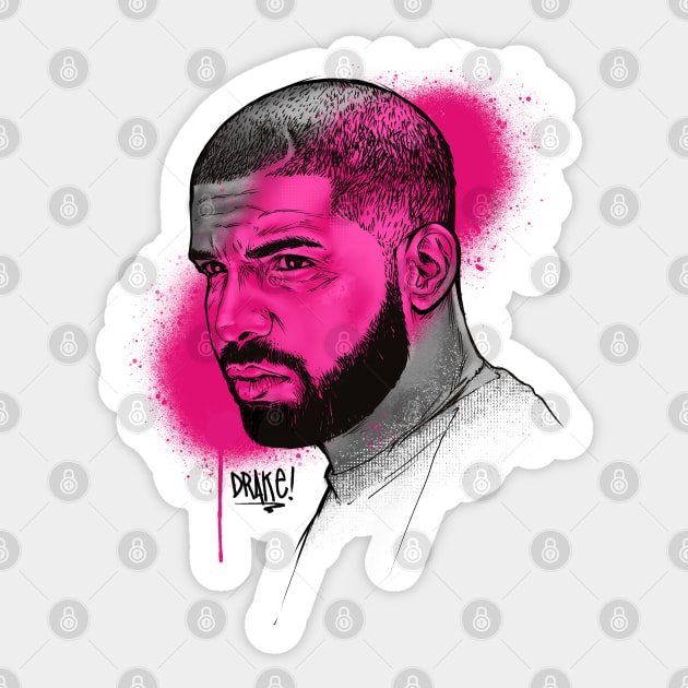 DRAKE SKETCH DESIGN - Drake - Sticker | TeePublic