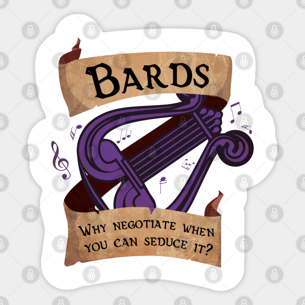 Bard Code - Dungeons And Dragons - Sticker | TeePublic