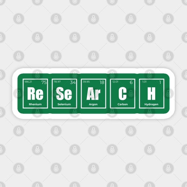 research periodic table - Research - Sticker | TeePublic