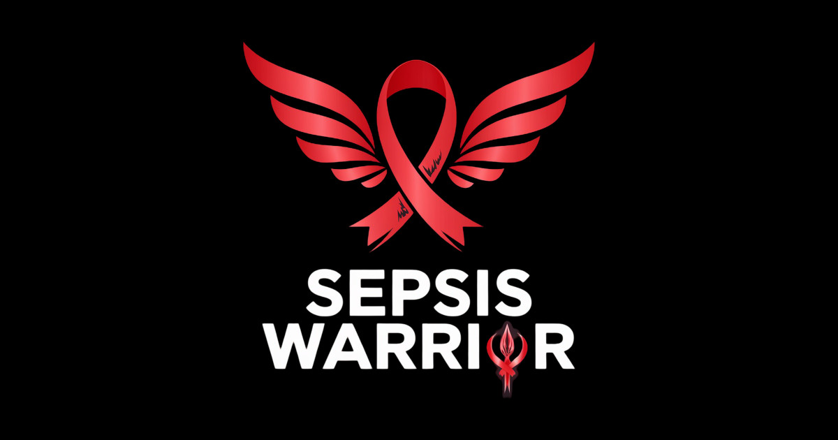 Sepsis Awareness Warrior Support Survivor Red & Black Ribbon - Black ...