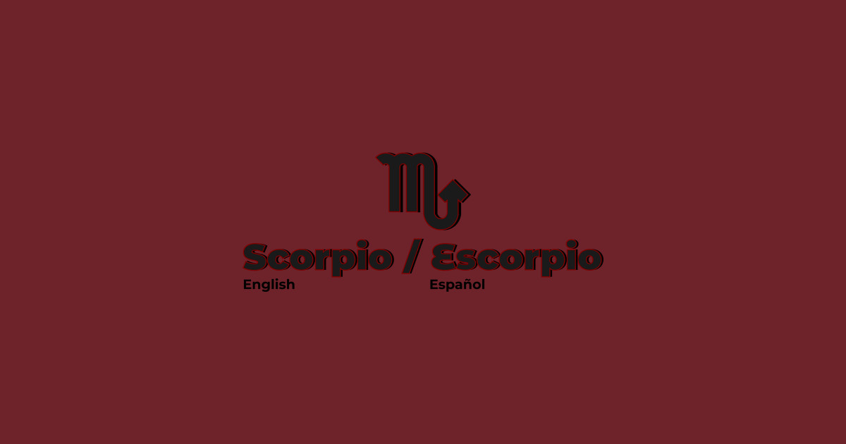 Scorpio's Power Colors- Black & Maroon - Scorpio - T-Shirt | TeePublic