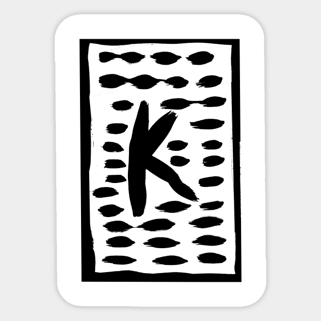 the letter K of the alphabet - Letter K - Sticker | TeePublic