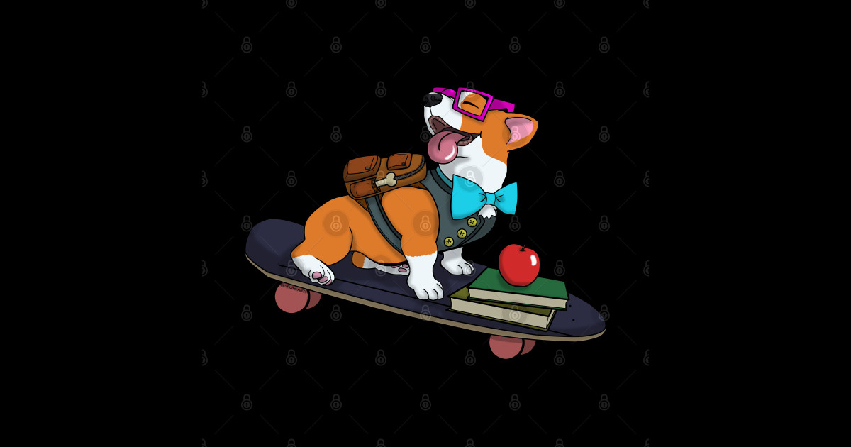 Back to School Corgi - Corgi - Sticker | TeePublic