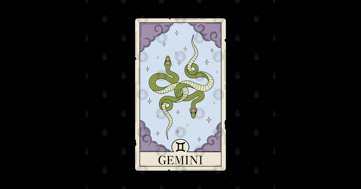Gemini card - Gemini - Sticker | TeePublic
