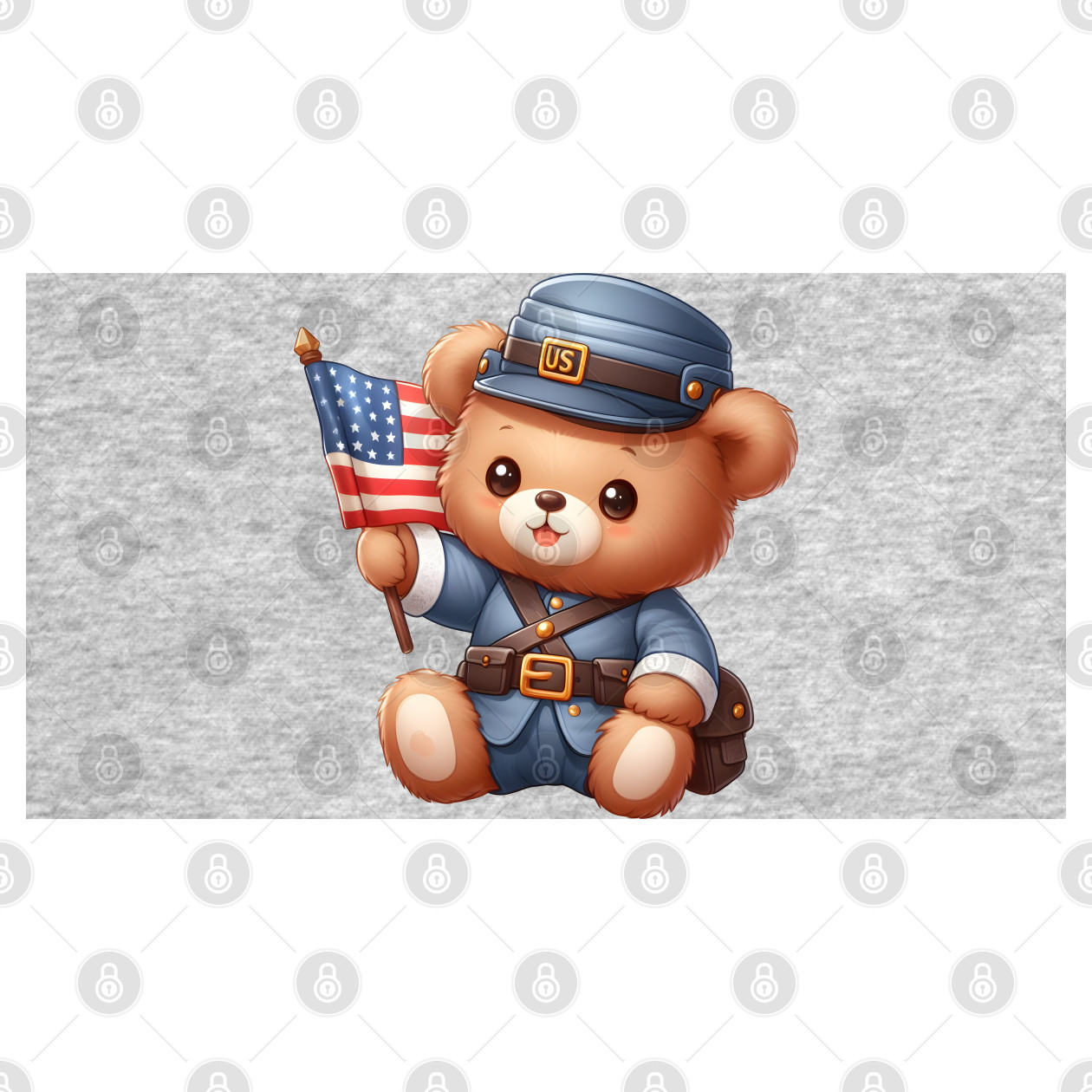 Cute Union Soldier Bear Kawaii - Union Soldier Bear - T-Shirt | TeePublic