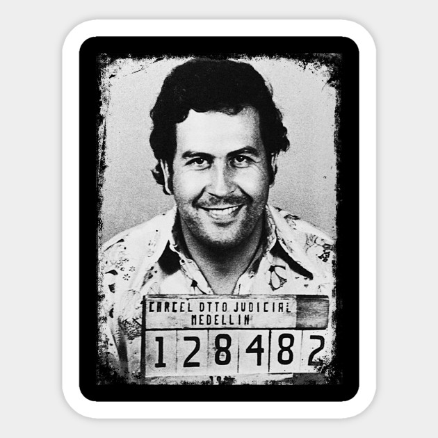Escobar Mugshot - Pablo Escobar - Sticker | TeePublic