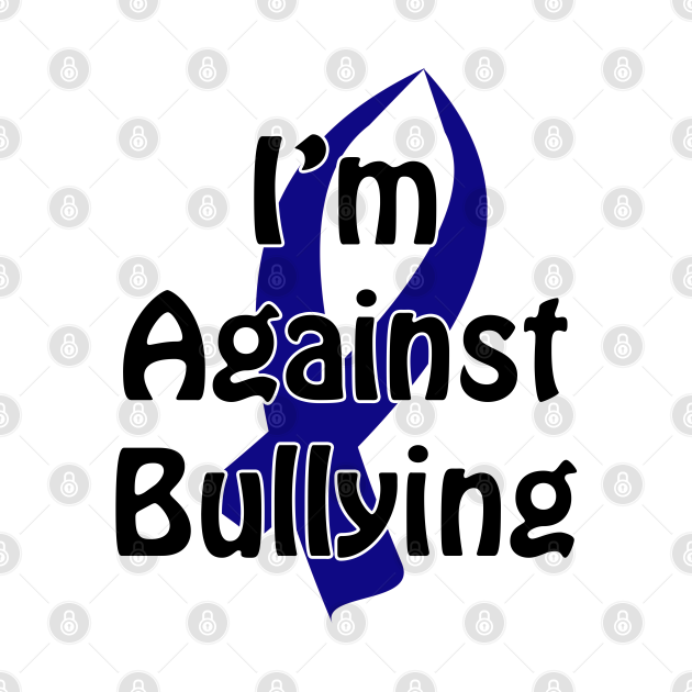 Anti-Bullying Blue Ribbon - Anti Bullying Awareness - T-Shirt | TeePublic