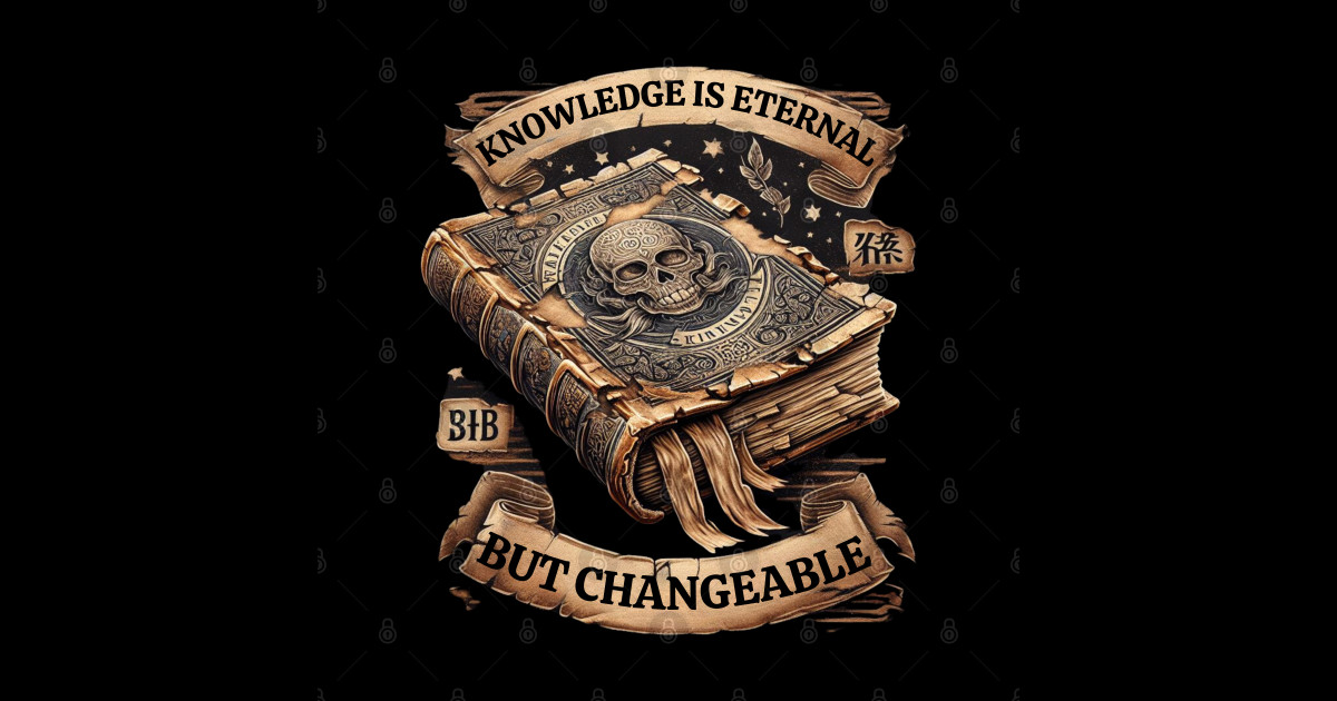 Knowledge is eternal, but changeable for kintsugi lovers - Wabi Sabi - Sticker | TeePublic
