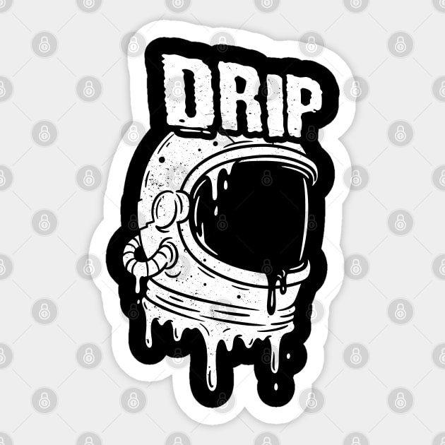 Drip - Dripping Astronaut Helmet - Drip - Sticker | TeePublic
