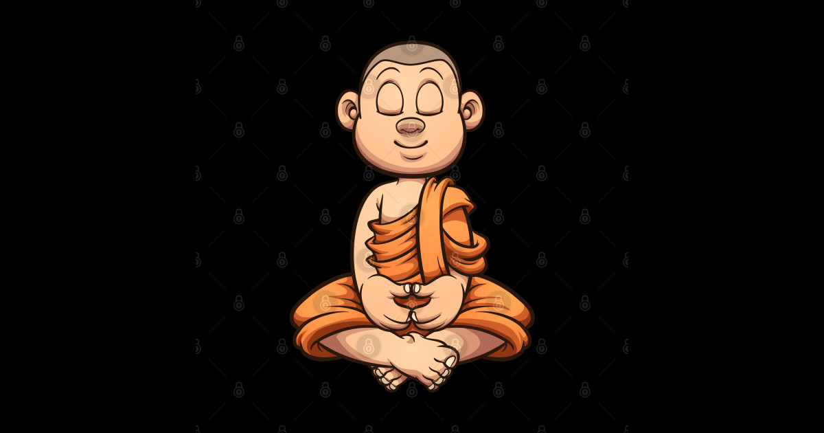 Buddhist monk - Monk - Sticker | TeePublic