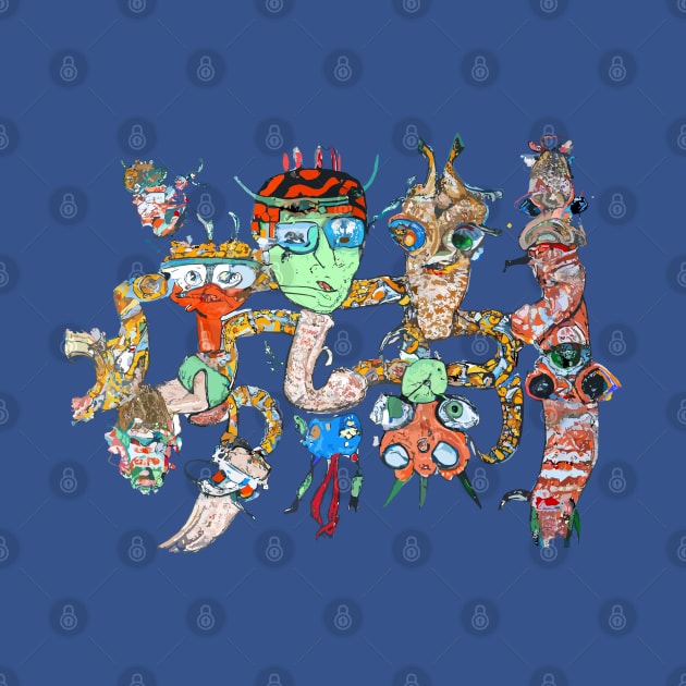 Monster collage 2, street art graffiti. - Street Art Graffiti - T-Shirt ...