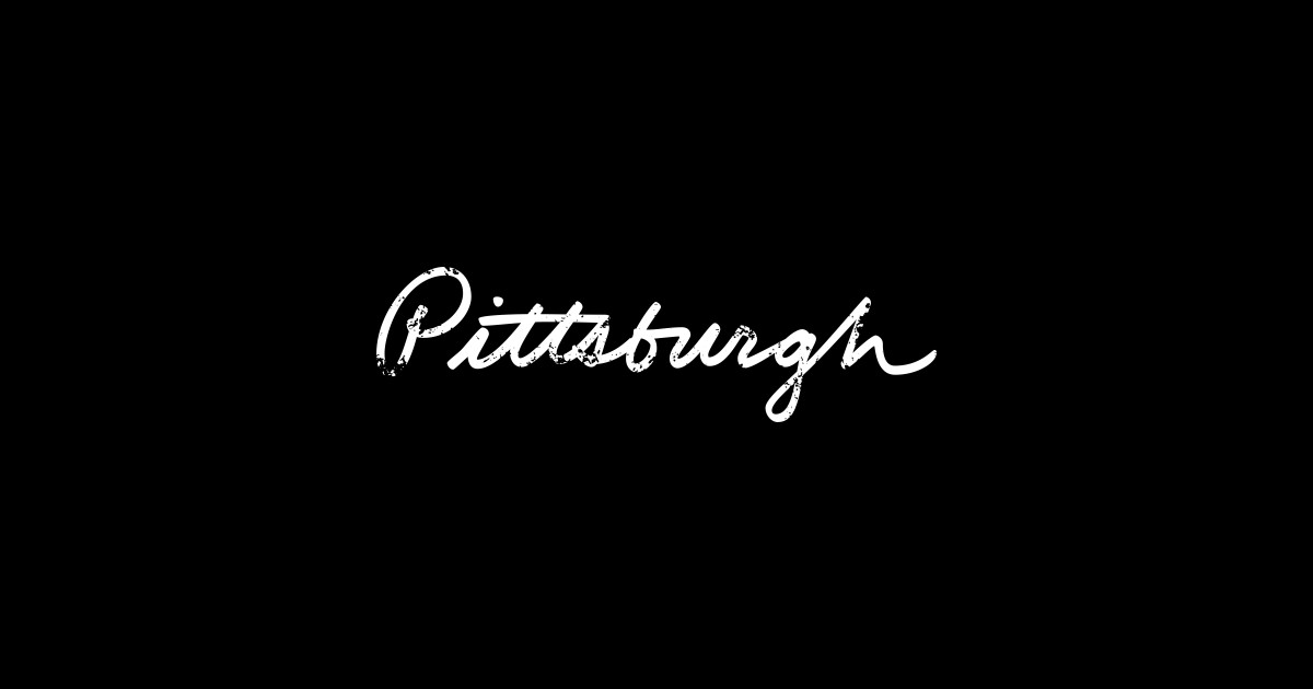 Pittsburgh Cursive - Pittsburgh - Sticker | TeePublic