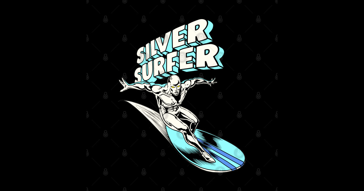 The Silver Surfer - Silver Surfer - Sticker | TeePublic