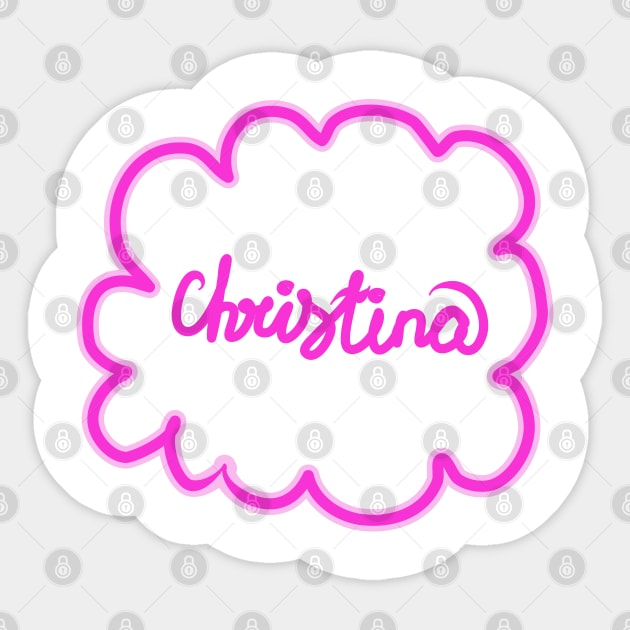Christina. Female name. - Christina - Sticker | TeePublic